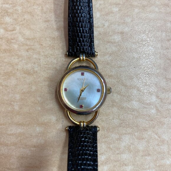 Adolfo | Accessories | Vintage Adolfo Ladies Watch Wmother Of Pearl ...
